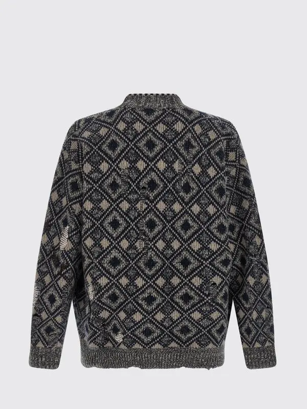 WALES BONNER Argyle Knit Cardigan