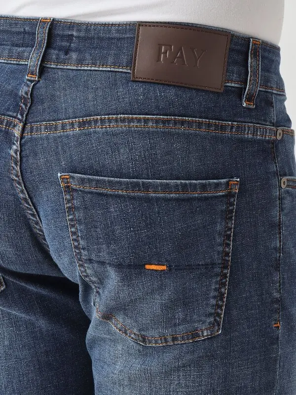 FAY Slim Fit Stretch Denim Jeans