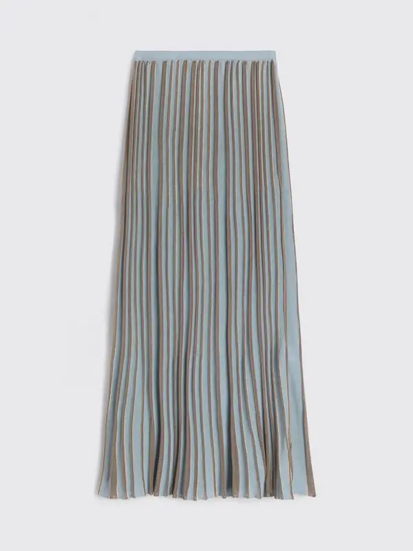 MARGHERITA MACCAPANI Pleated Viscose Blend Midi Skirt