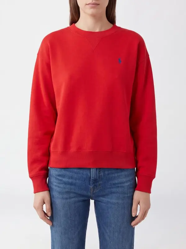 Polo Ralph Lauren Embroidered Logo Sweatshirt - Red
