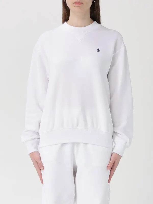Polo Ralph Lauren Embroidered Logo Crewneck Sweatshirt - White