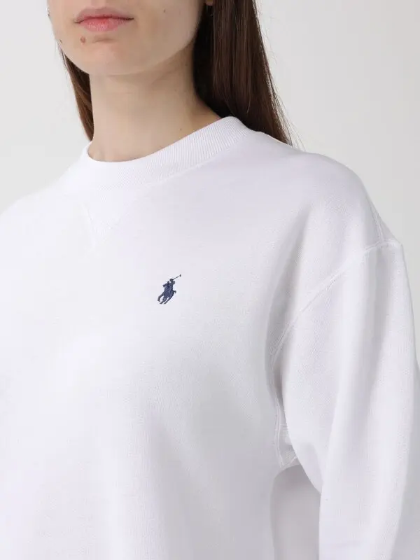 Polo Ralph Lauren Embroidered Logo Crewneck Sweatshirt - White