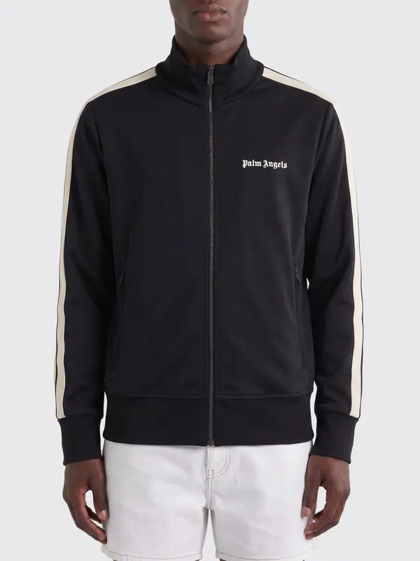 Palm Angels Acetate Zip Sweatshirt - Black