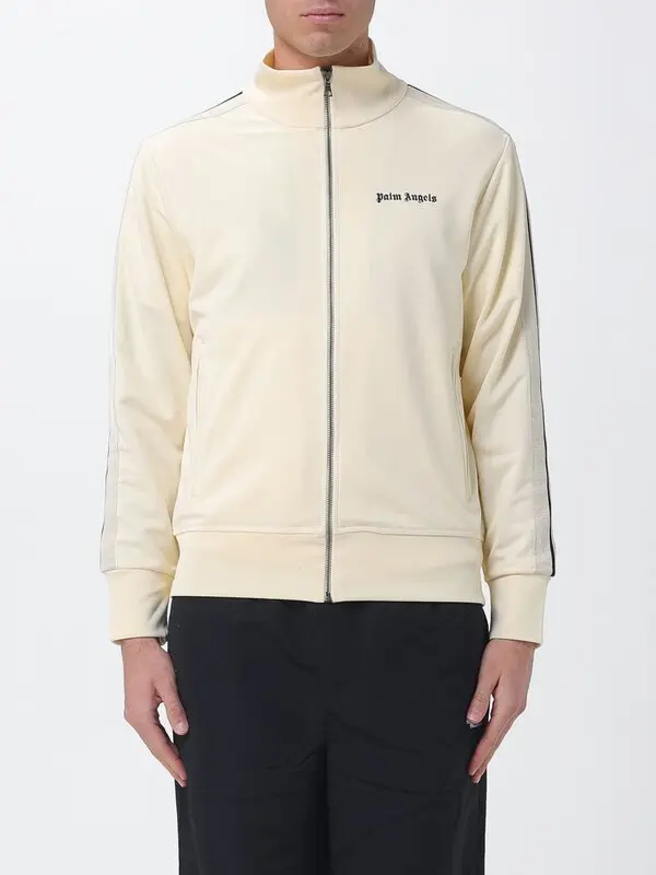 Palm Angels Acetate Zip Sweatshirt - Ivory