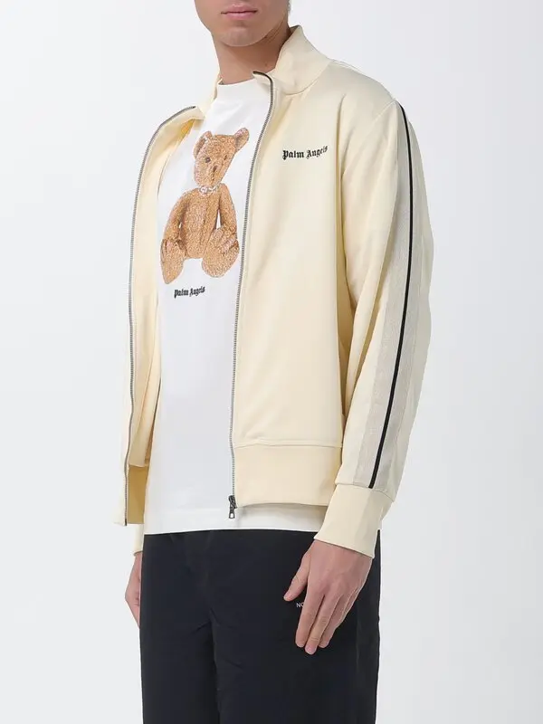 Palm Angels Acetate Zip Sweatshirt - Ivory