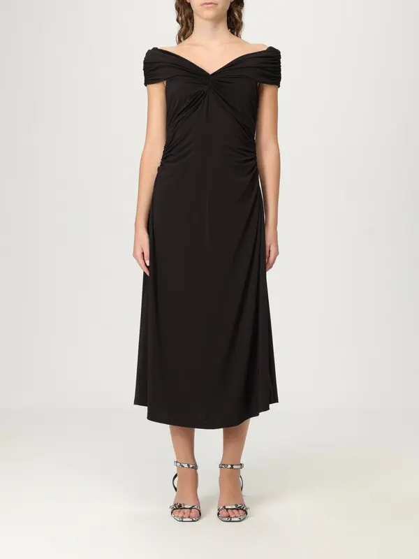 Michael Kors Off-the-shoulder Gathered Midi Dress