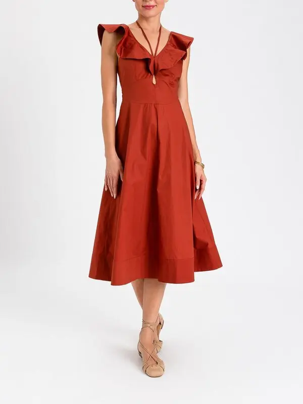 TWINSET Stretch Cotton Midi Dress