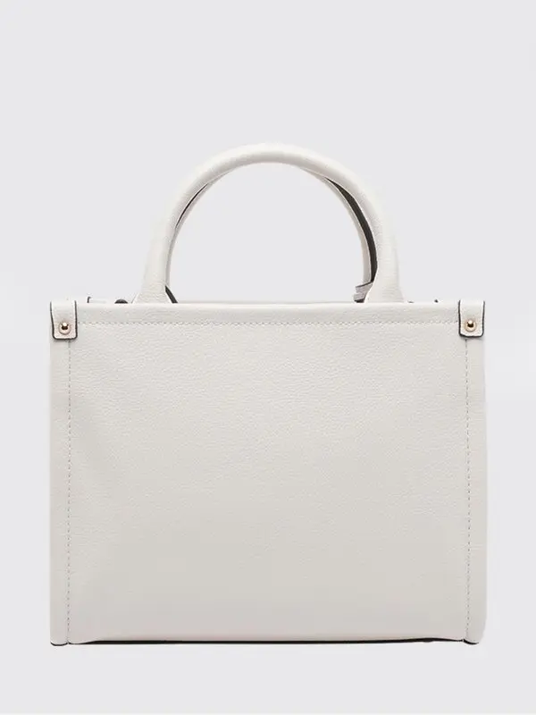 Liu Jo Ridhi Grained Faux Leather Bag With Charm And Logo - White