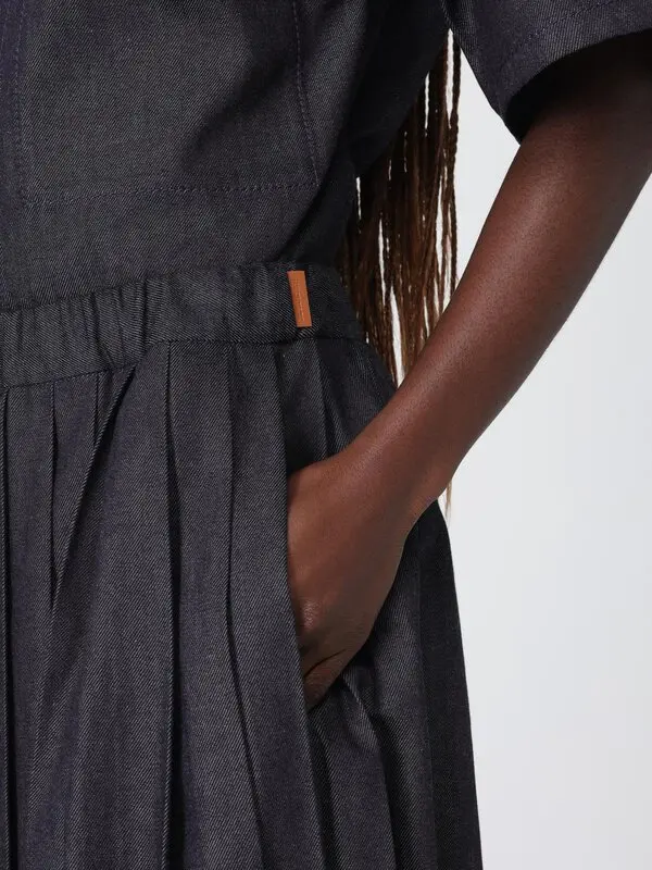 JIL SANDER Denim Midi Skirt
