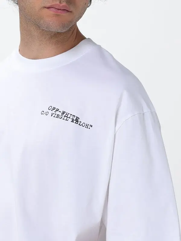 Off-White Cotton T-shirt With Logo