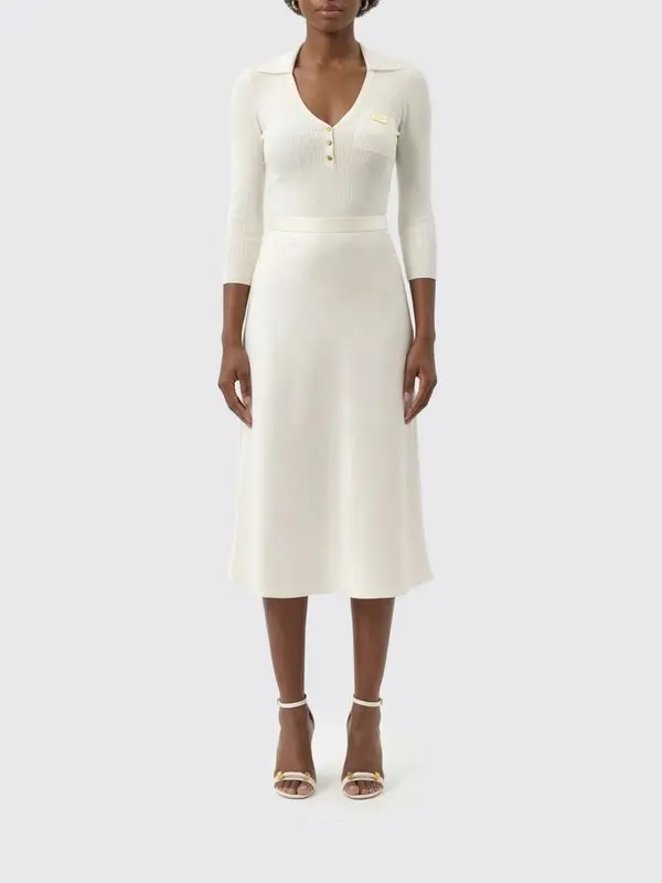 Elisabetta Franchi Silk Blend Midi Dress