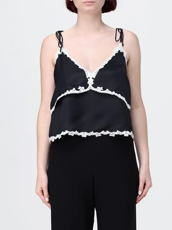 Pinko Twill And Lace Top