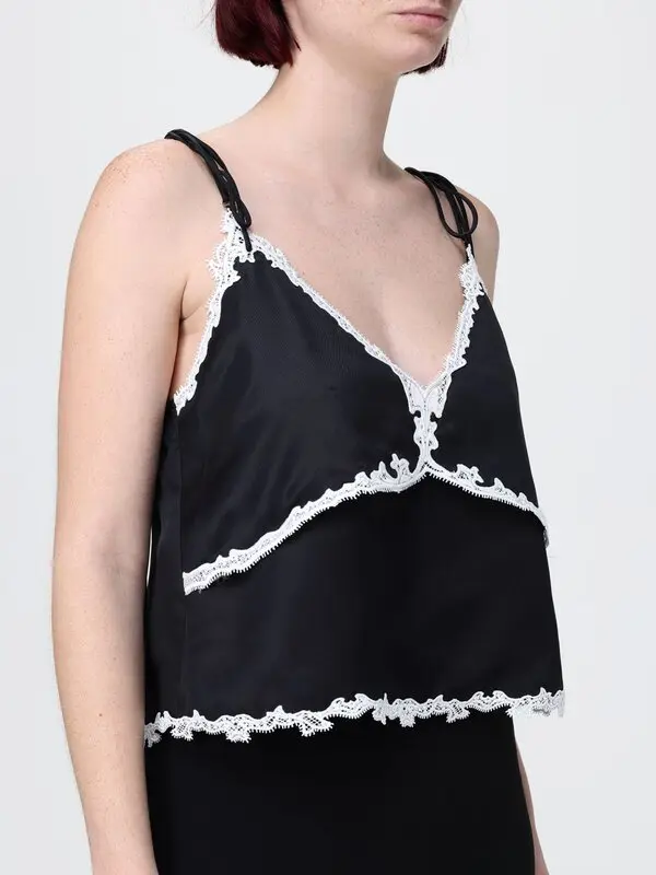 Pinko Twill And Lace Top