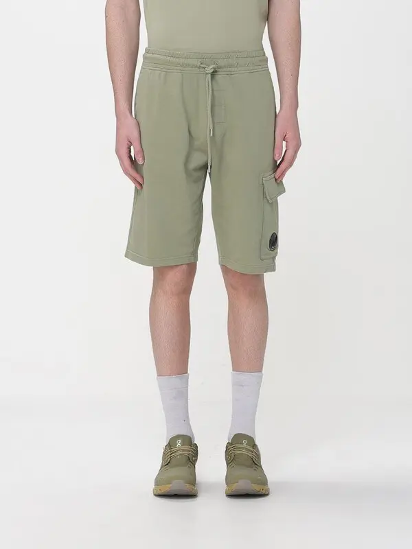 C.P. COMPANY Cotton Cargo Shorts With Drawstring - Grey 1