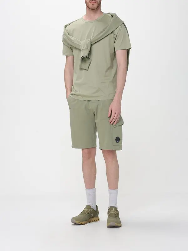 C.P. COMPANY Cotton Cargo Shorts With Drawstring - Grey 1