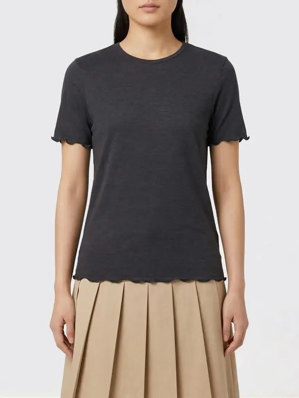 JIL SANDER Linen And Silk T-shirt - Black