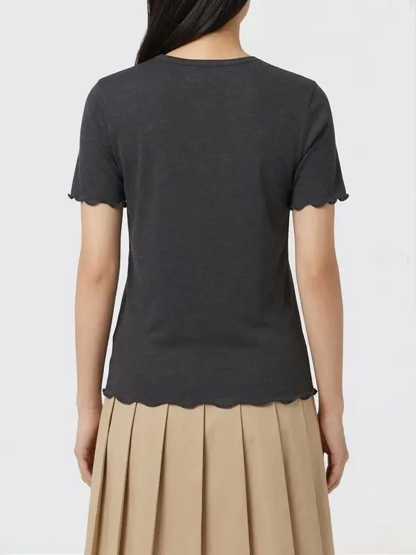 JIL SANDER Linen And Silk T-shirt - Black