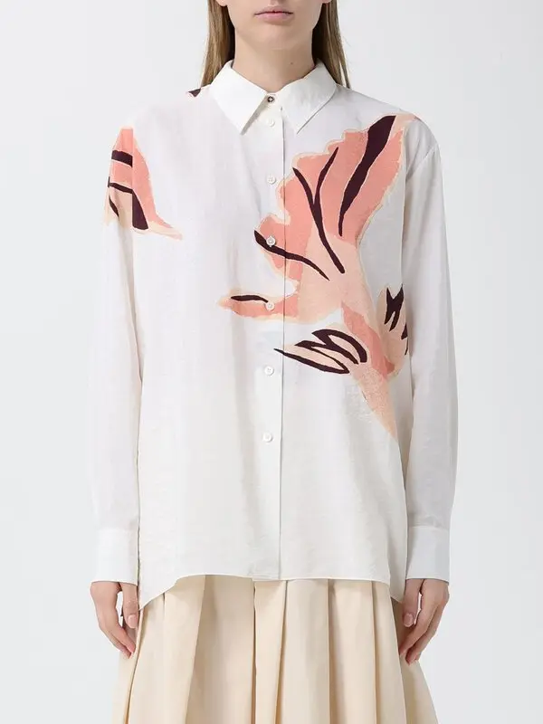 Paul Smith Silk Blend Casual Shirt - White