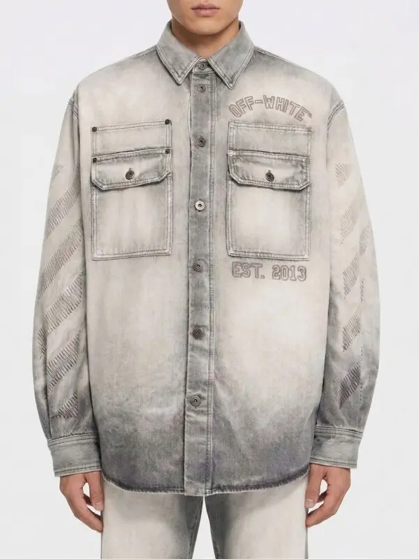 Off-White Casual Cotton Denim Shirt