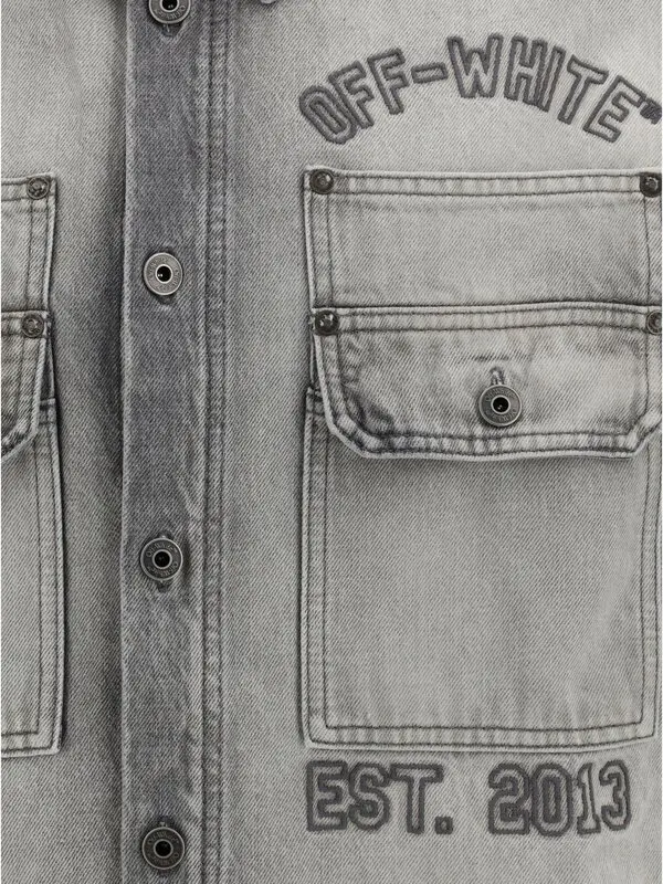 Off-White Casual Cotton Denim Shirt