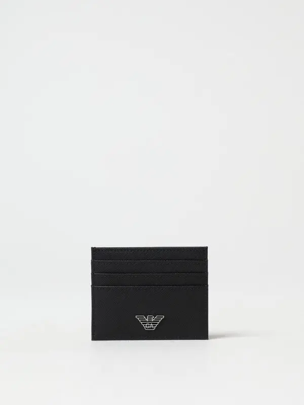Emporio Armani Recycled Leather Credit Card Holder