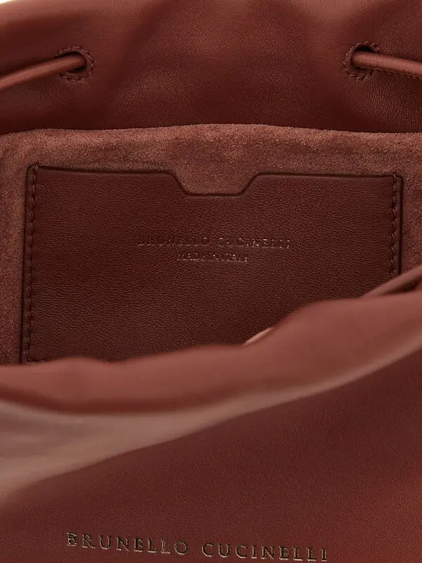 Brunello Cucinelli Mellow Leather Bucket Bag - Brown