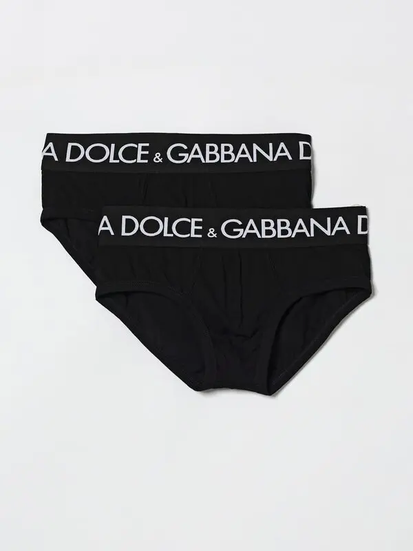 Dolce & Gabbana Set Of 2 Stretch Cotton Briefs - Black