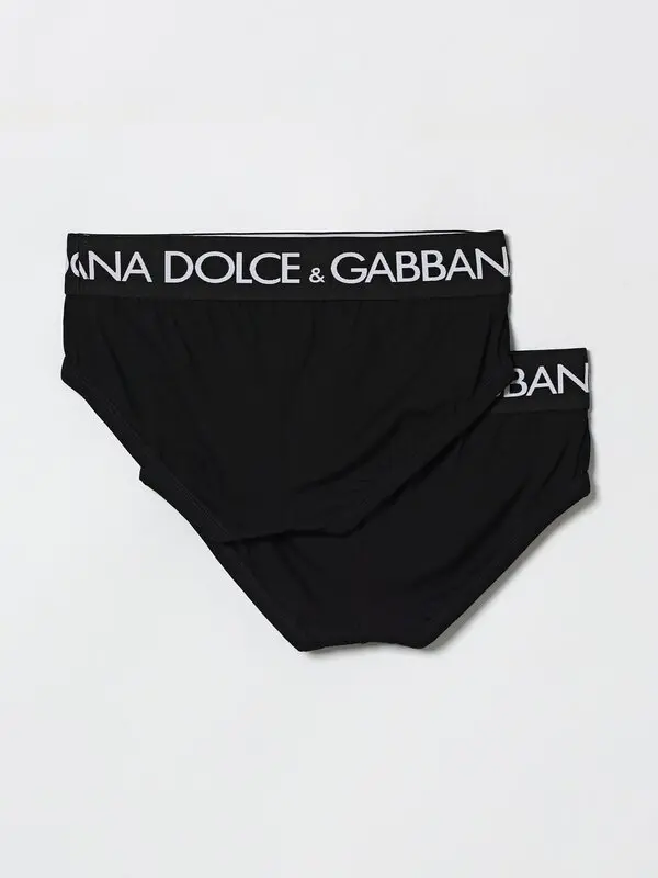 Dolce & Gabbana Set Of 2 Stretch Cotton Briefs - Black