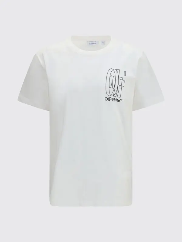 Off-White Cotton T-shirt With Arrow Logo