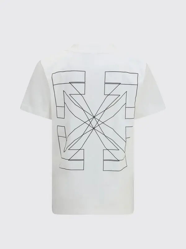 Off-White Cotton T-shirt With Arrow Logo