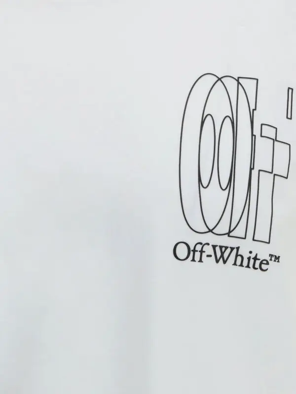 Off-White Cotton T-shirt With Arrow Logo