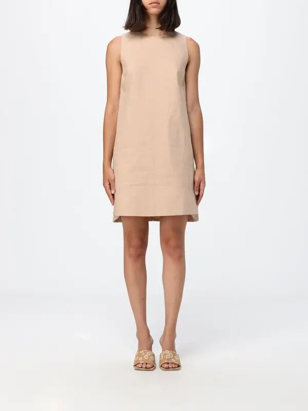 SEMICOUTURE Sleeveless Dress - Beige
