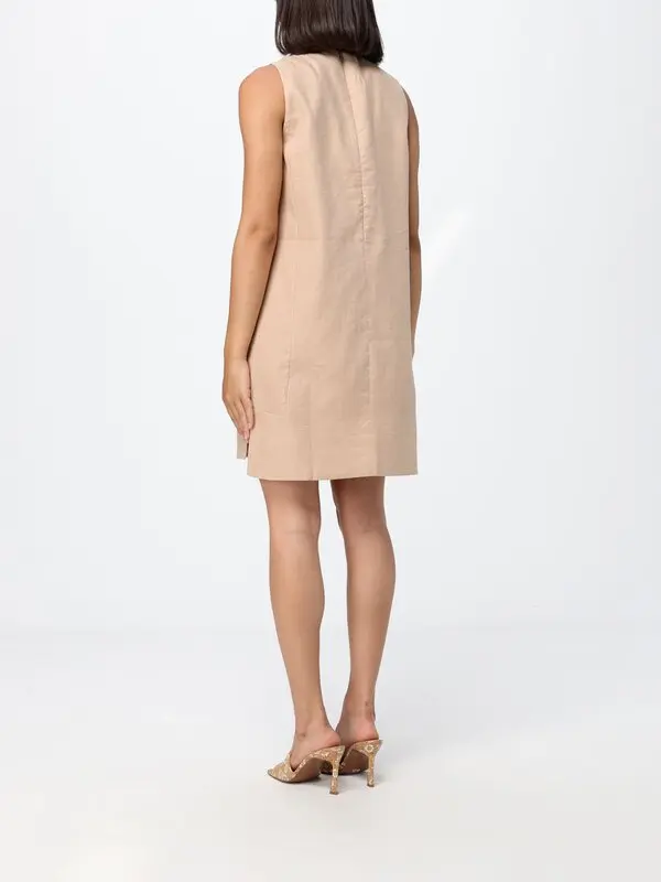 SEMICOUTURE Sleeveless Dress - Beige