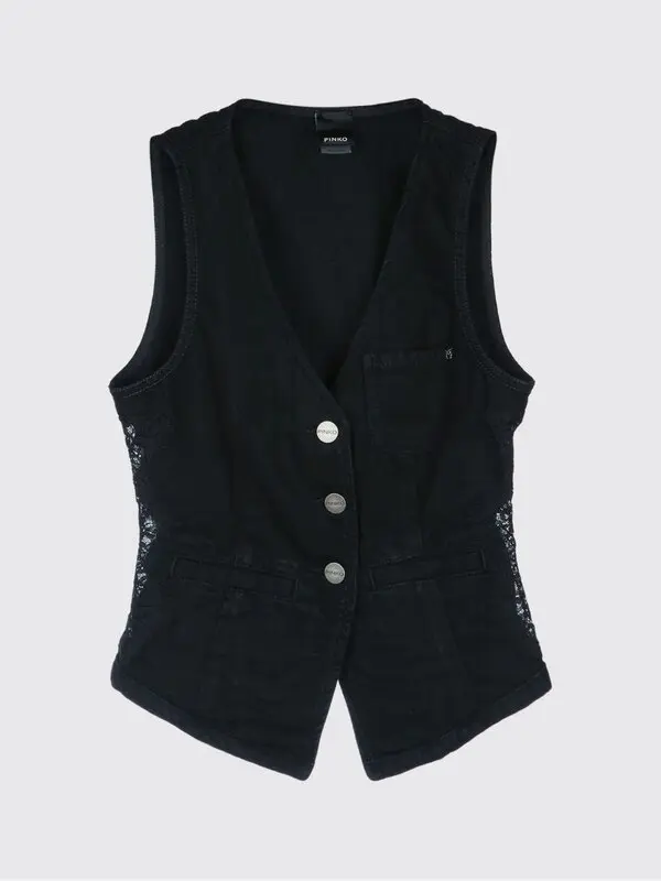 Pinko Cotton And Lace Vest