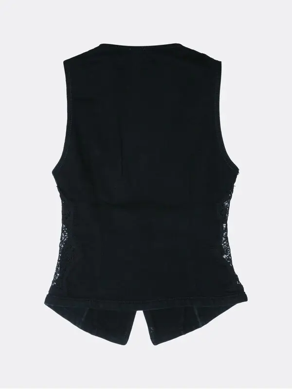 Pinko Cotton And Lace Vest