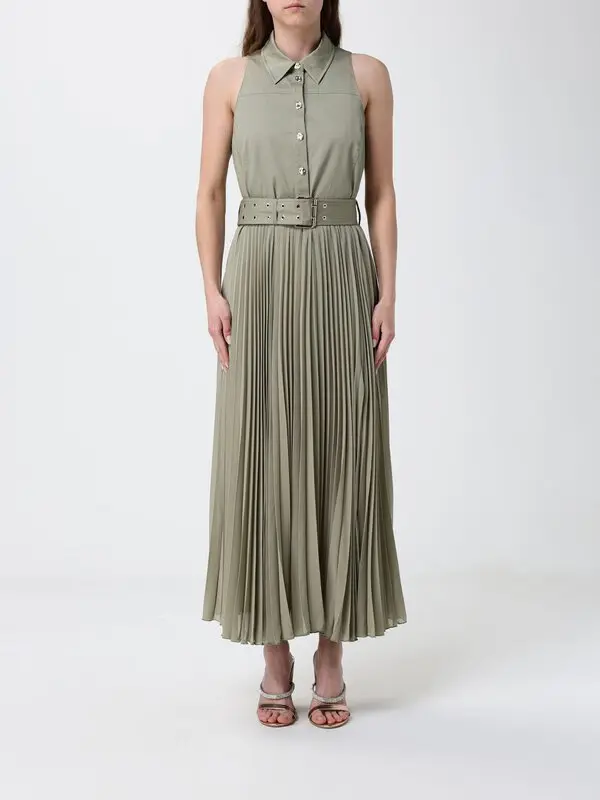 Liu Jo Pleated Gabardine Shirtdress