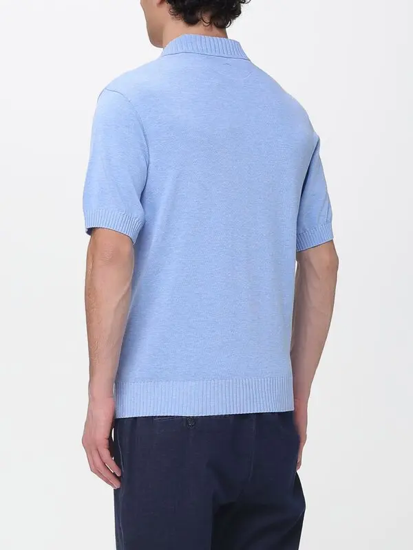 Paul & Shark Cotton Knit Polo Shirt - Gnawed Blue