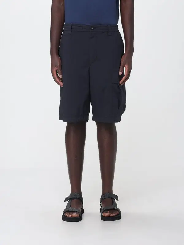 C.P. COMPANY Stretch Cotton Blend Cargo Shorts - Blue