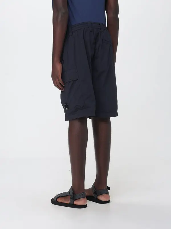 C.P. COMPANY Stretch Cotton Blend Cargo Shorts - Blue