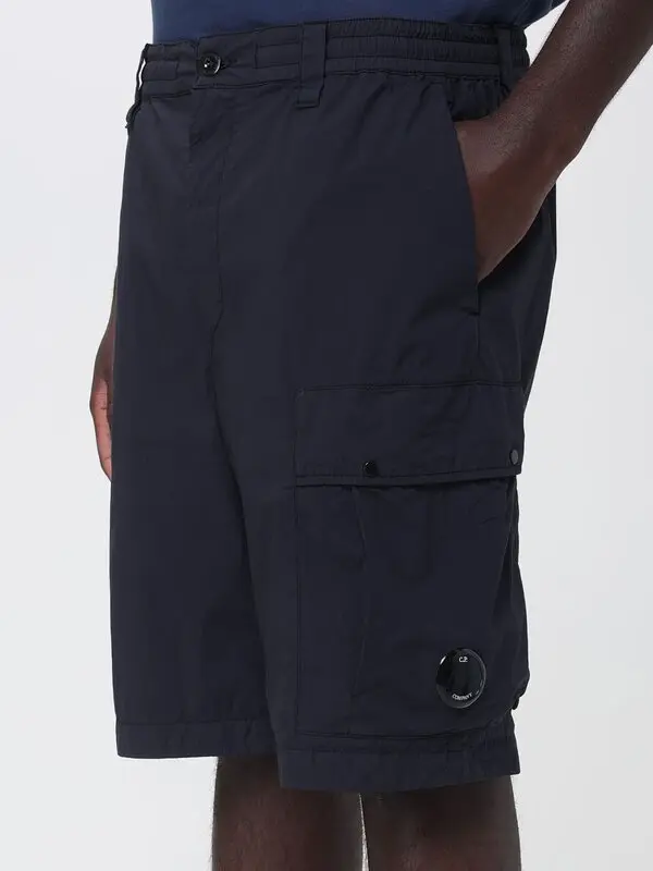 C.P. COMPANY Stretch Cotton Blend Cargo Shorts - Blue