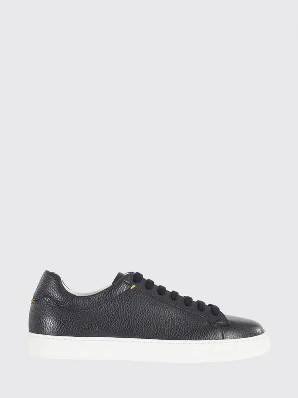 DOUCAL'S Hammered Leather Sneakers - Blue