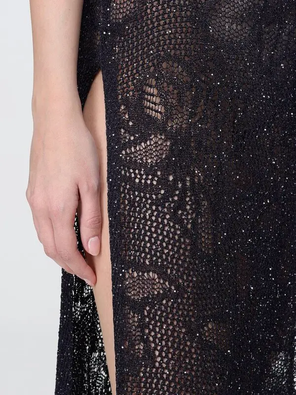 Fabiana Filippi Openwork Knit Midi Dress - Blue