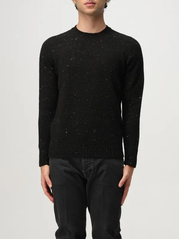 DRUMOHR Crew Neck Fine Knit Jumper - Brown