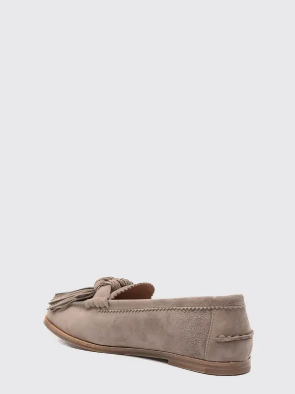 AQUAZZURA Freddie Suede Loafers With Tassel - Grey