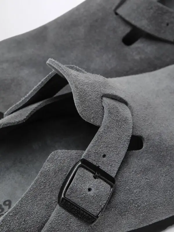 BIRKENSTOCK Boston Suede Clogs With Adjustable Strap