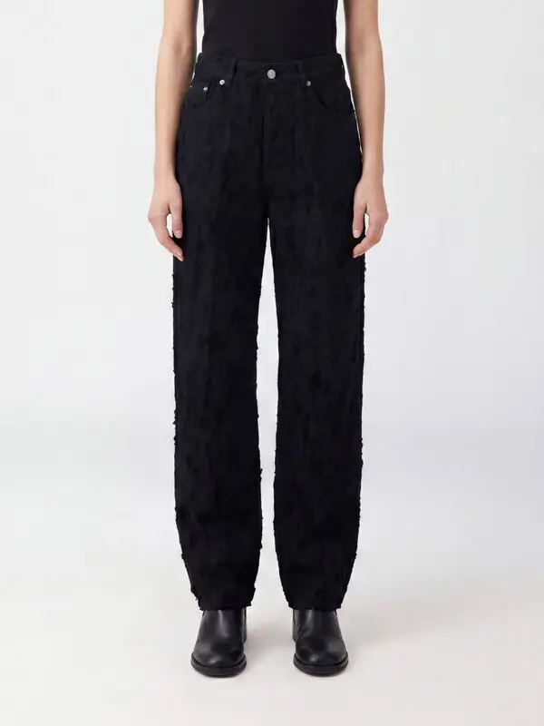 HAIKURE Distressed Denim Wide-leg Jeans - Grey