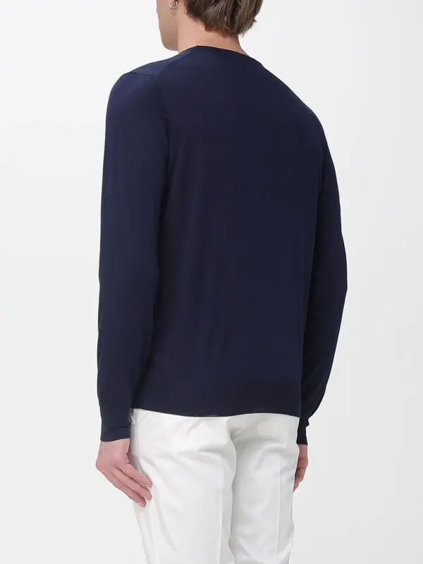 FAY Basic Cotton And Silk Pullover - Blue