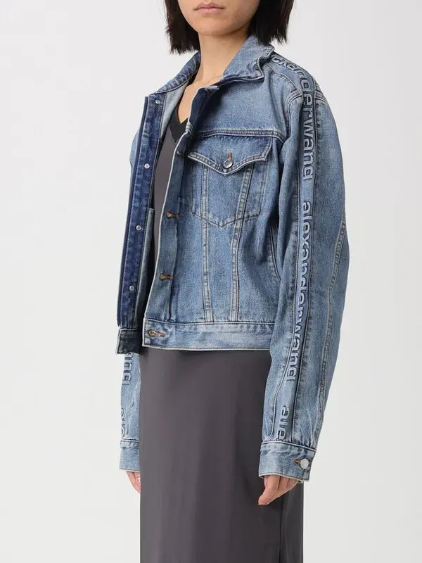 Alexander Wang Denim Jacket With Logo Detail