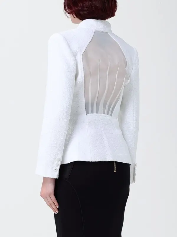 Elisabetta Franchi Bouclé Tweed Blazer