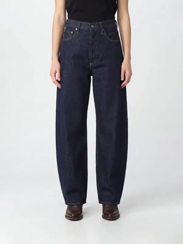AGOLDE Luna High-waisted Tapered Fit Baggy Jeans In Cotton Denim - Blue